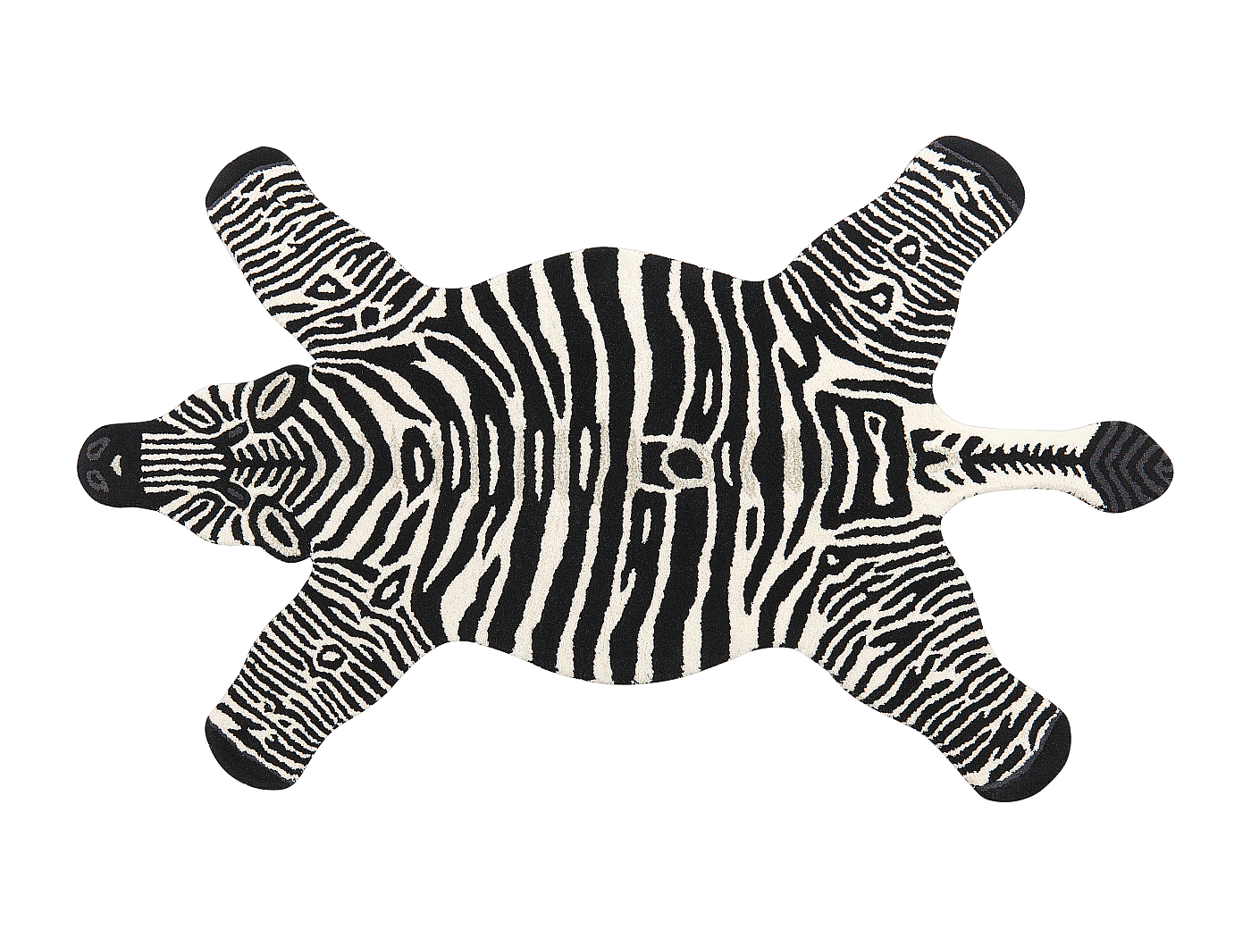 Dywan dziecięcy wełniany zebra 100 x 160 cm biało-czarny MARTY