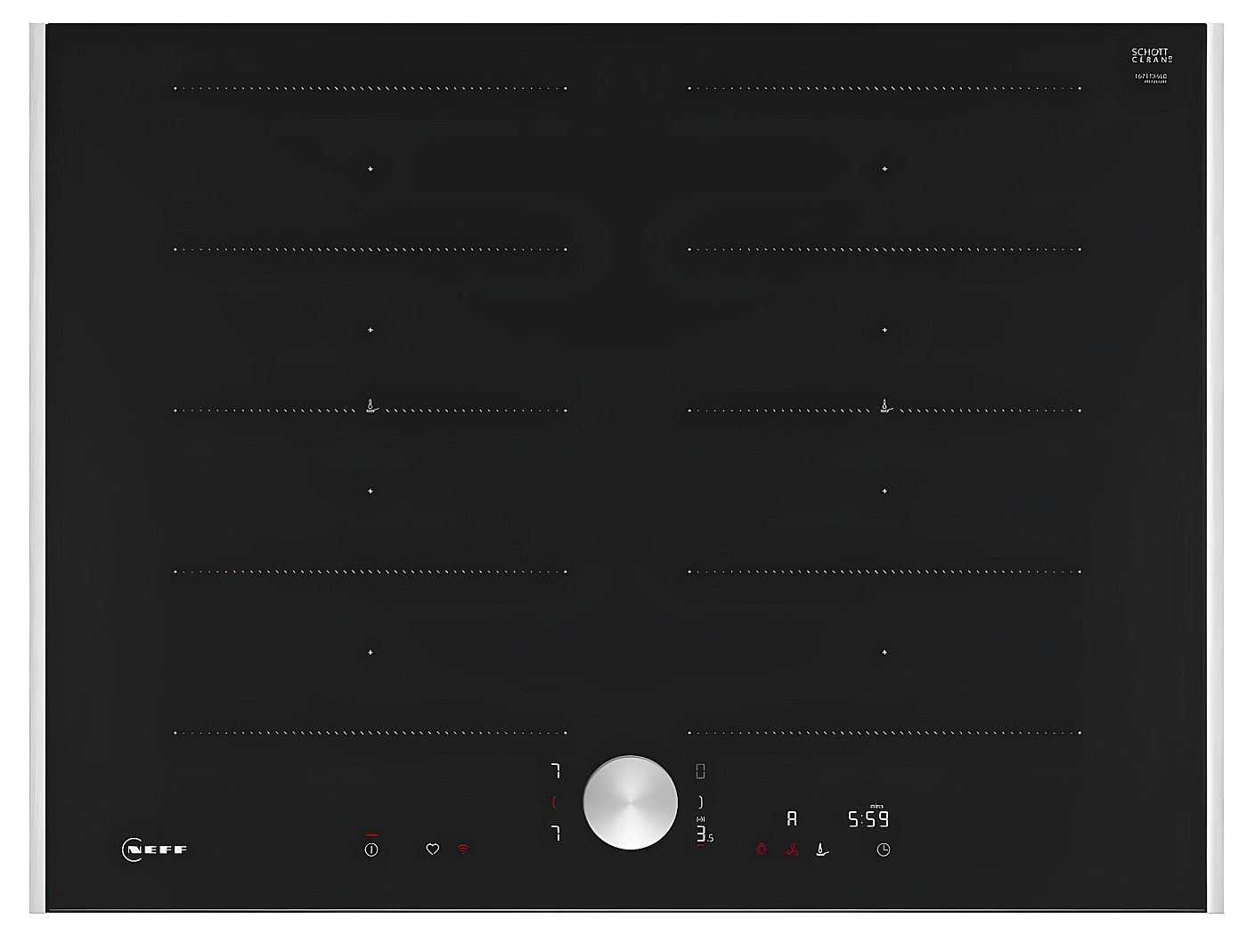 Neff Table de cuisson induction 71cm 4 feux 7400w noir - T67TTX4L0