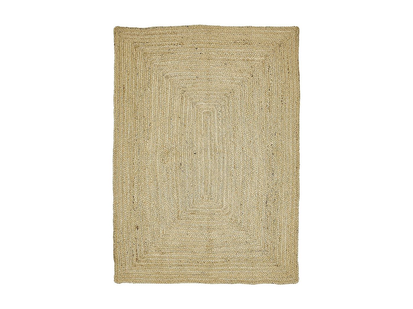 Tapis salon 120x170 JUTI Crème fait main en jute idéal pour