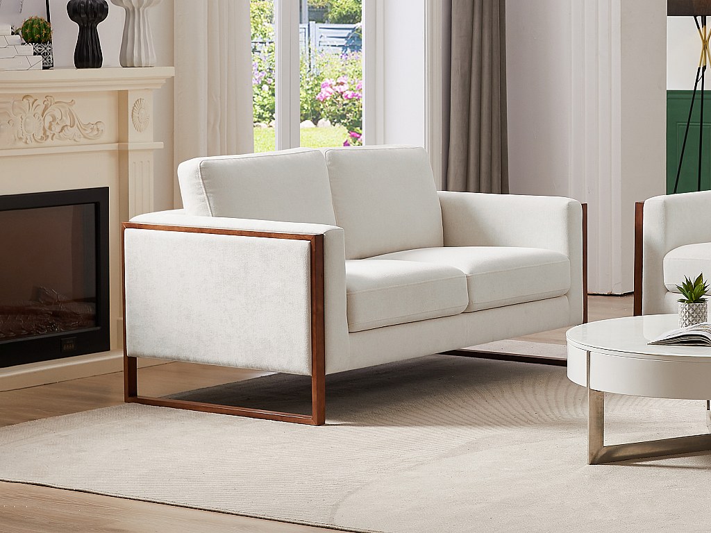 Kanapa 2-osobowa Klasyczna Kremowy