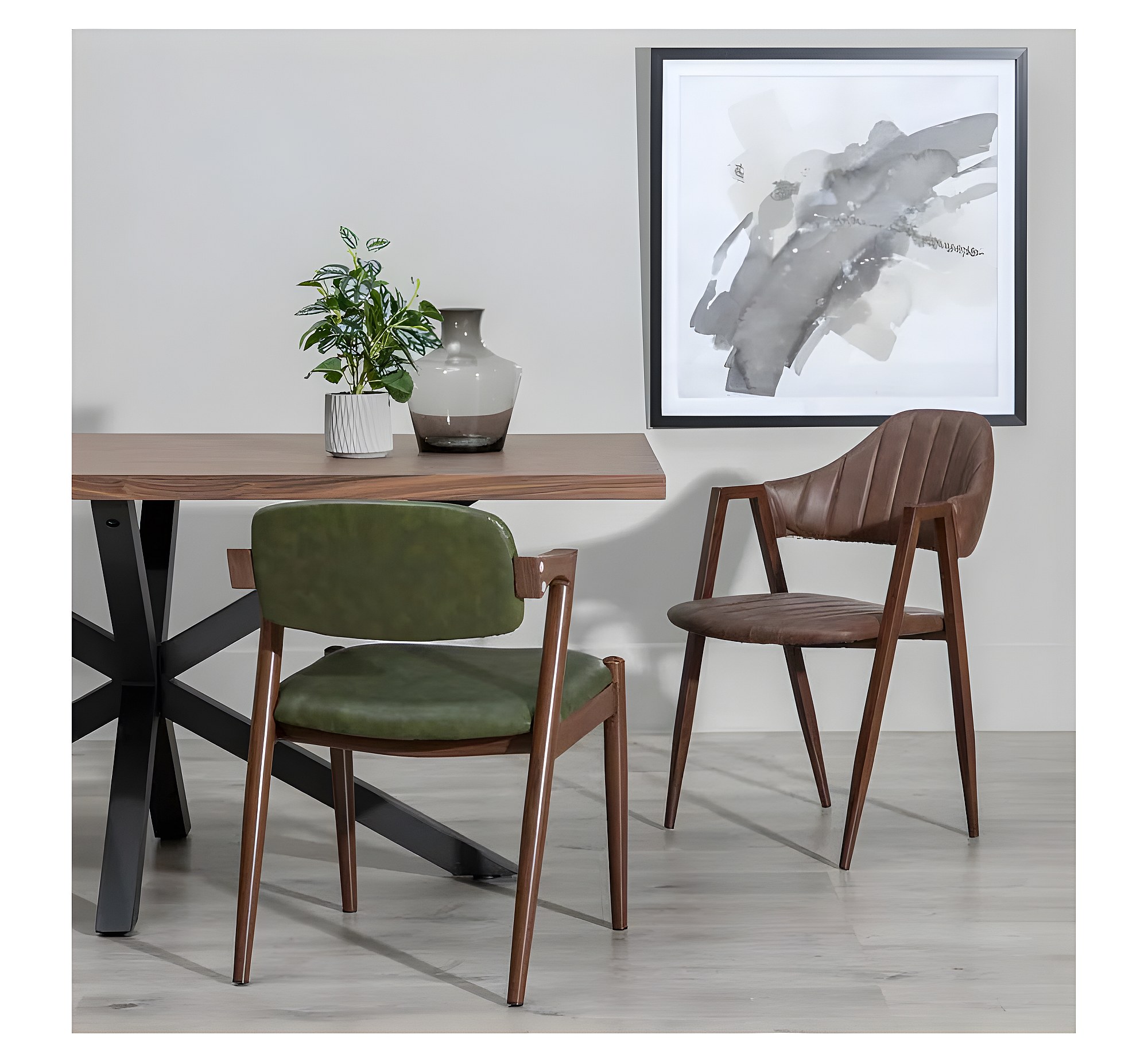 Table de repas 180 x 90cm avec pieds métal Aramis