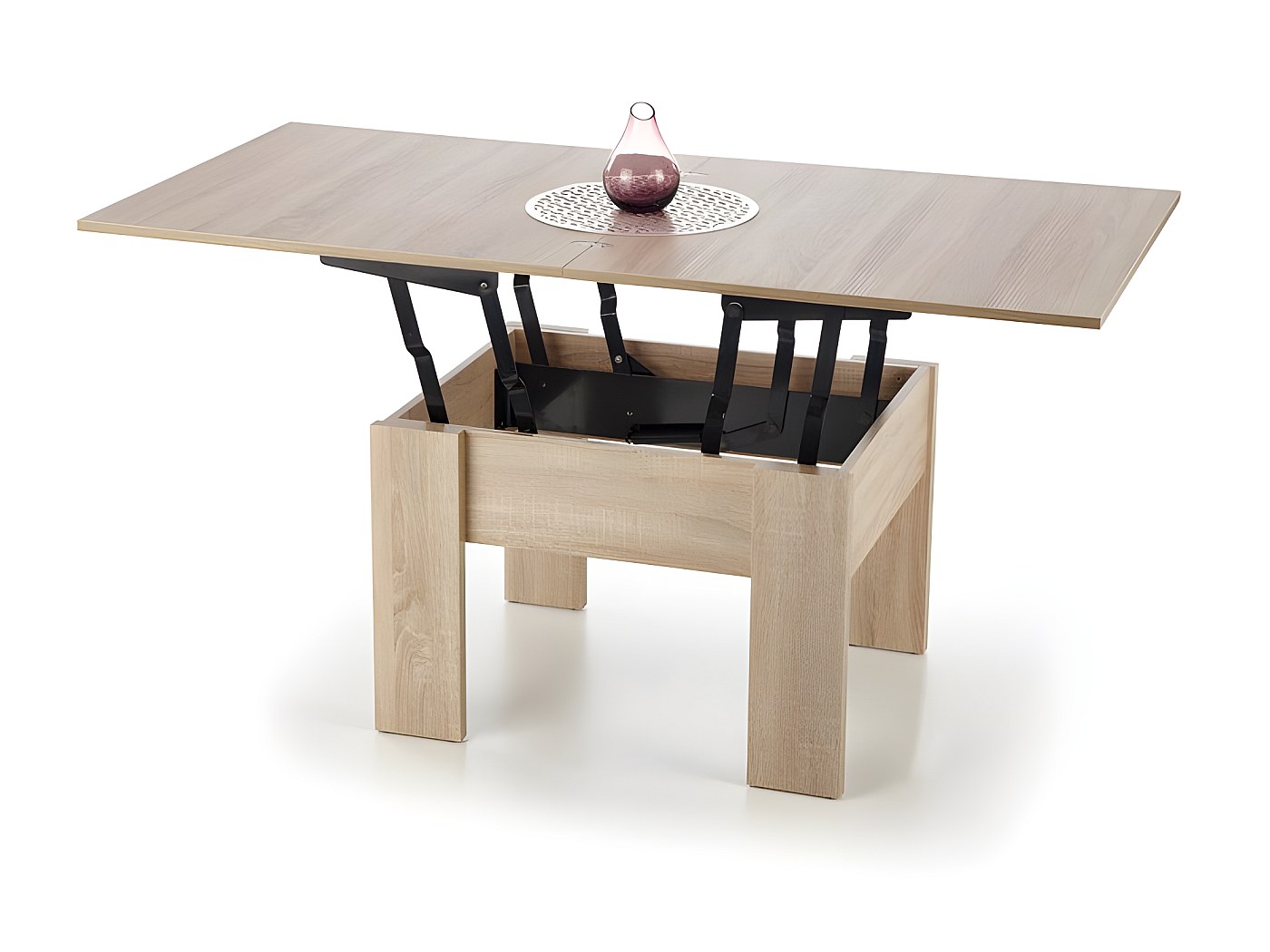 Table basse extensible chêne sonoma Wink 80x80cm