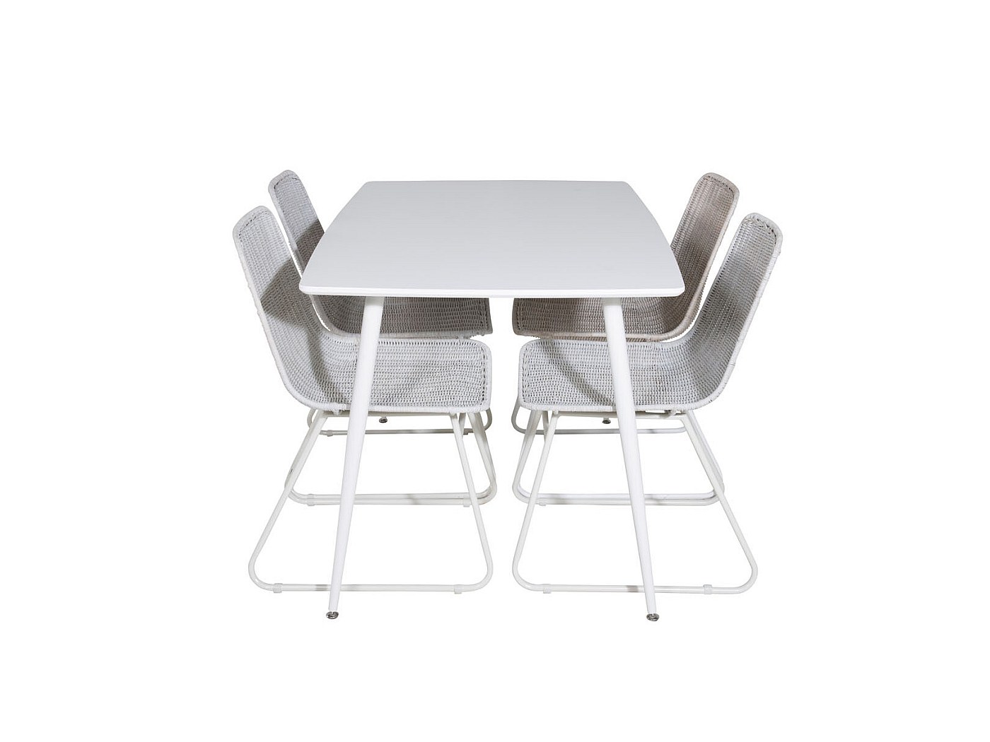 Polar120X80WHWH ensemble table, table blanc et 4 Cirebon chaises ...