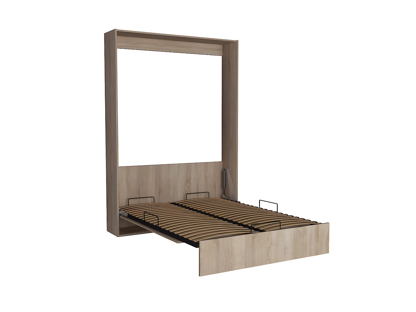 Lit escamotable DYNAMO chêne ouverture assistée et pied automatique ...