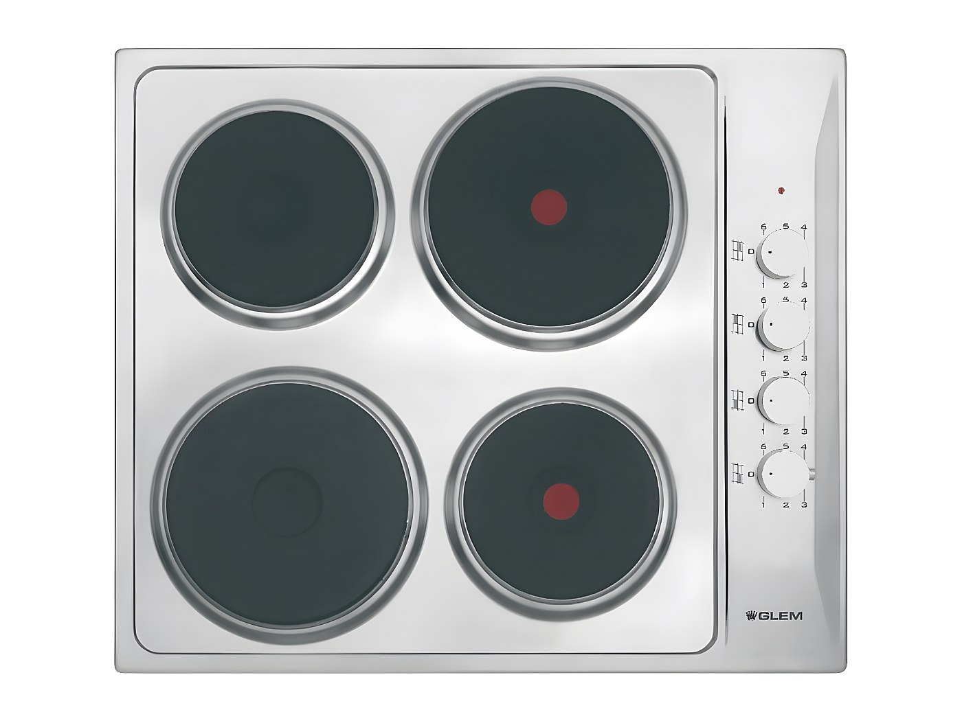 Glem Table de cuisson électrique 60cm 6000w inox - GTL640IX