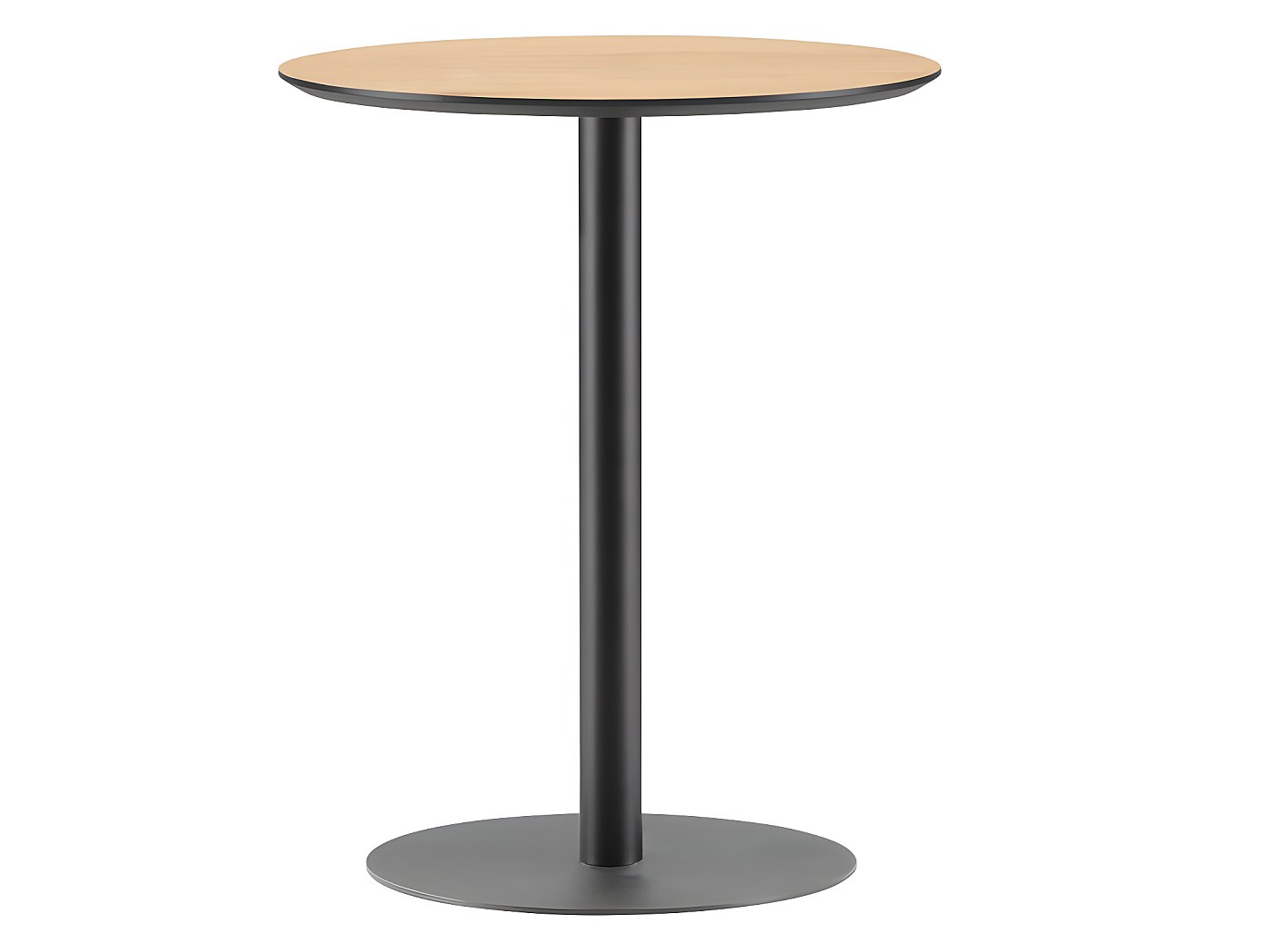Pure - Table bistrot ronde en bois et métal ø60cm - Couleur - Bois clair