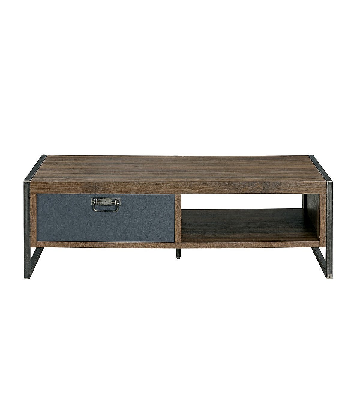 Table basse Noyer avec poignée metallique Columbia
