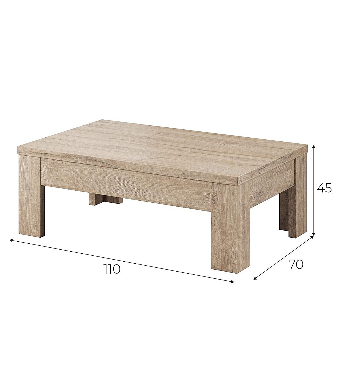 Table basse en bois Axel