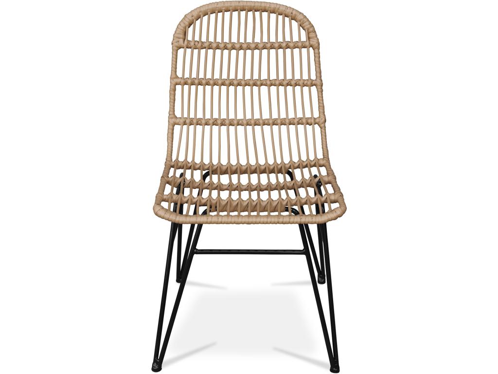 Rattan Esszimmerstuhl Boho Stil Many