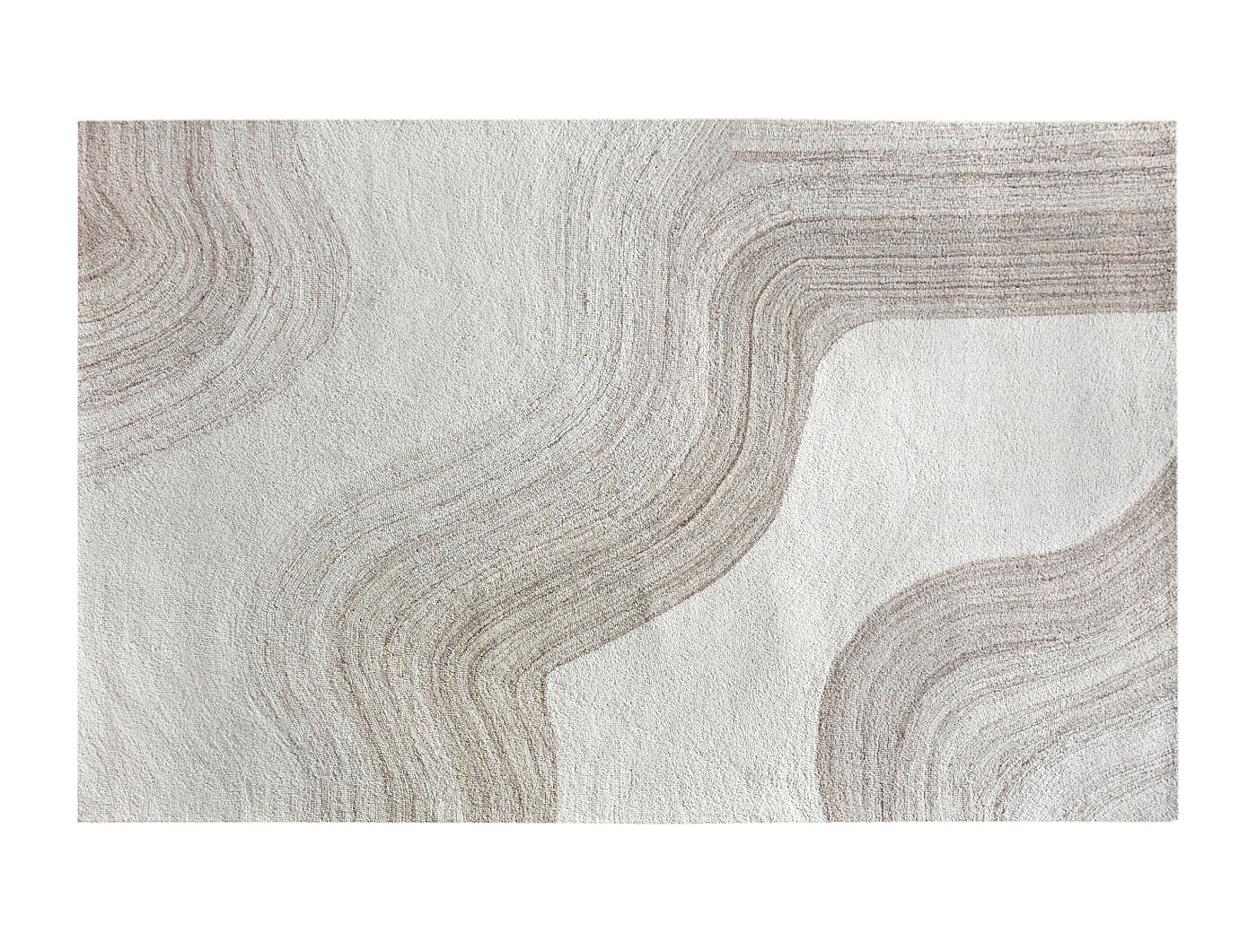Tapijt met motieven van 100% wol - 160 x 230 cm - 1800 g/m2 - Ivoorwit ...