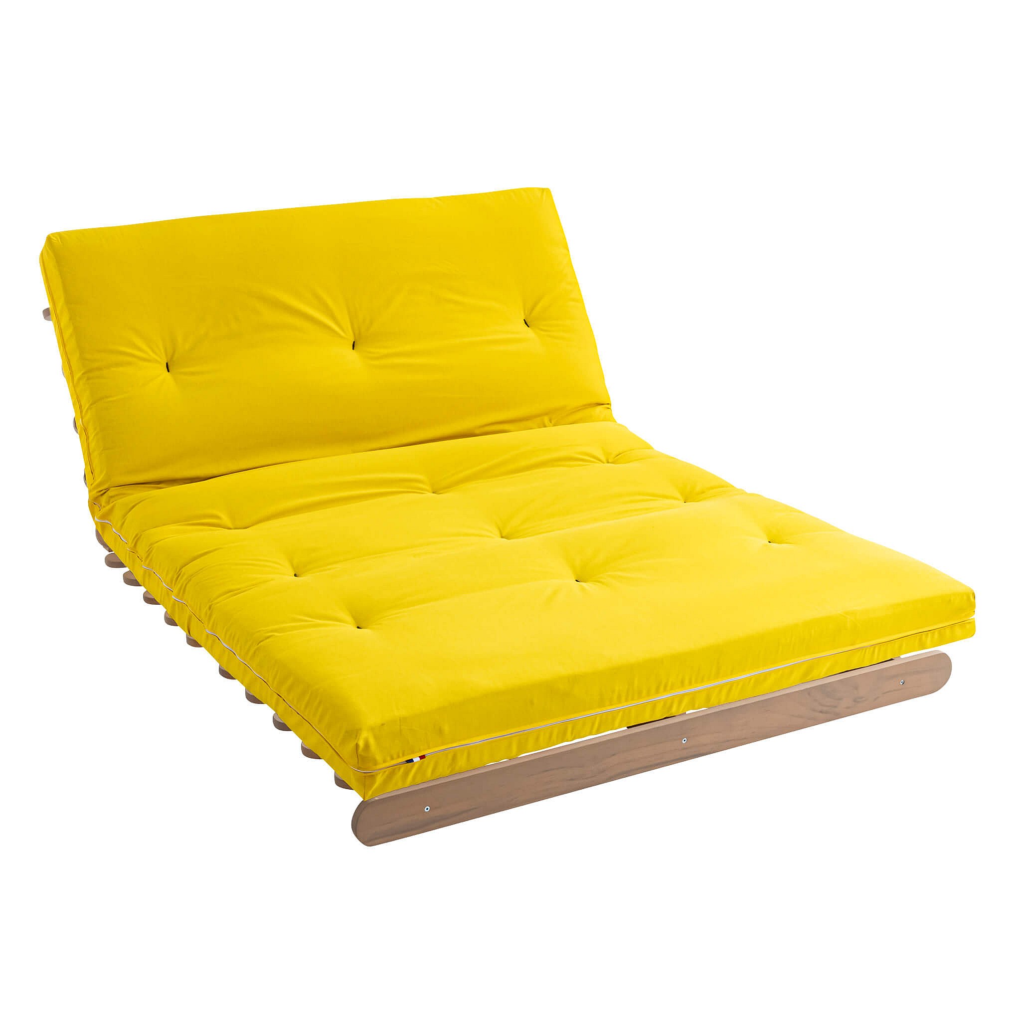 Matelas Futon Mousse Memoire Coton Anti taches Ocre 140x200