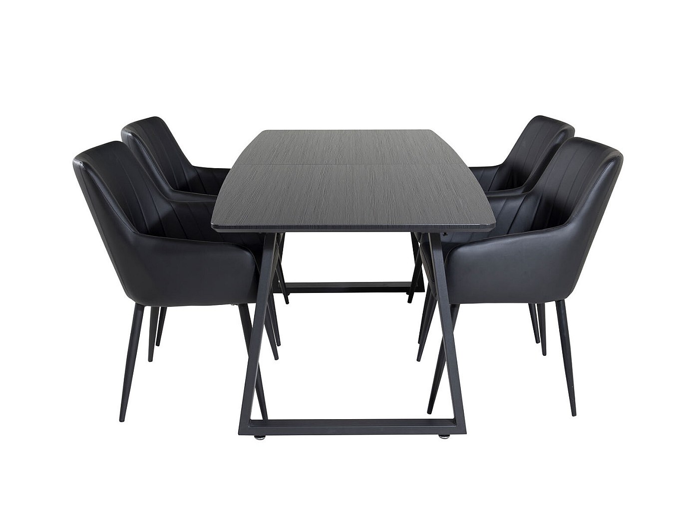 IncaBLBL ensemble table, table extensible longueur cm160 / 200 noir et ...
