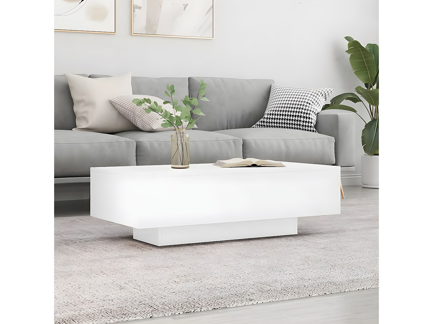 Table Basse Blanc Brillantnull