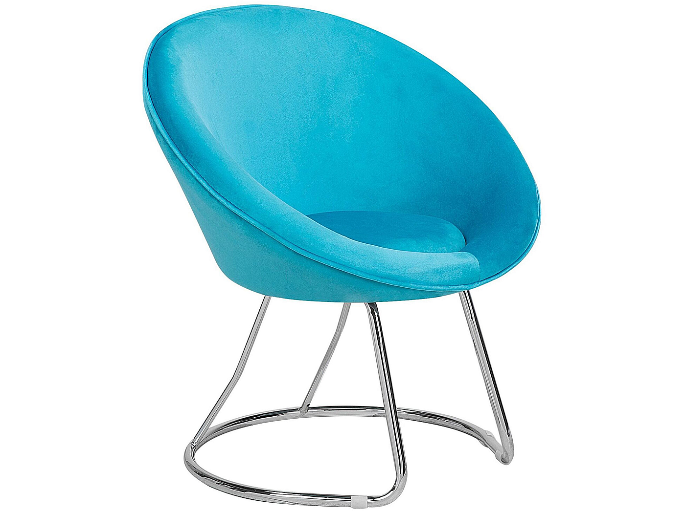 Chaise en velours turquoise FLOBY
