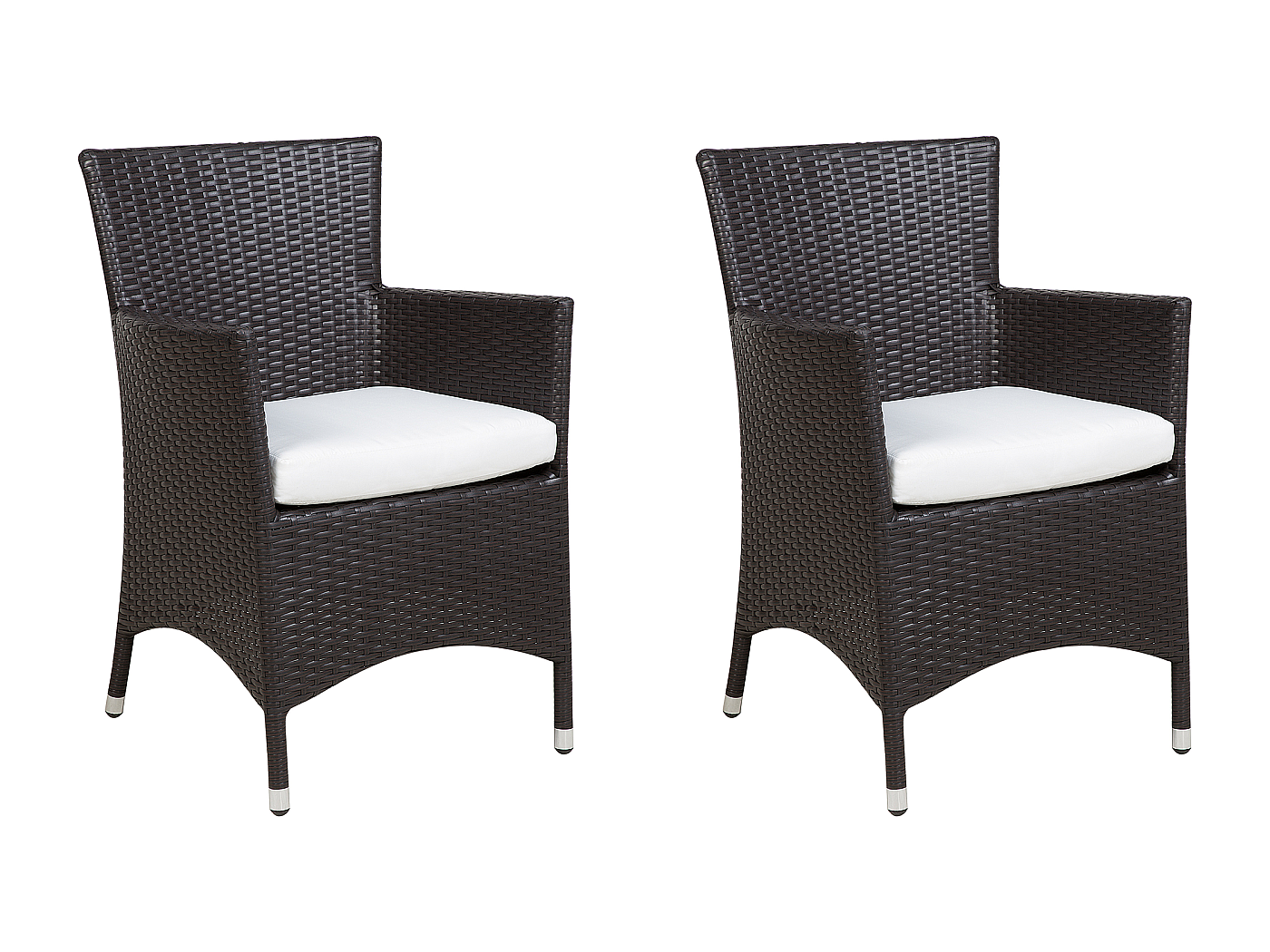 Set di 2 sedie rattan marrone ITALY