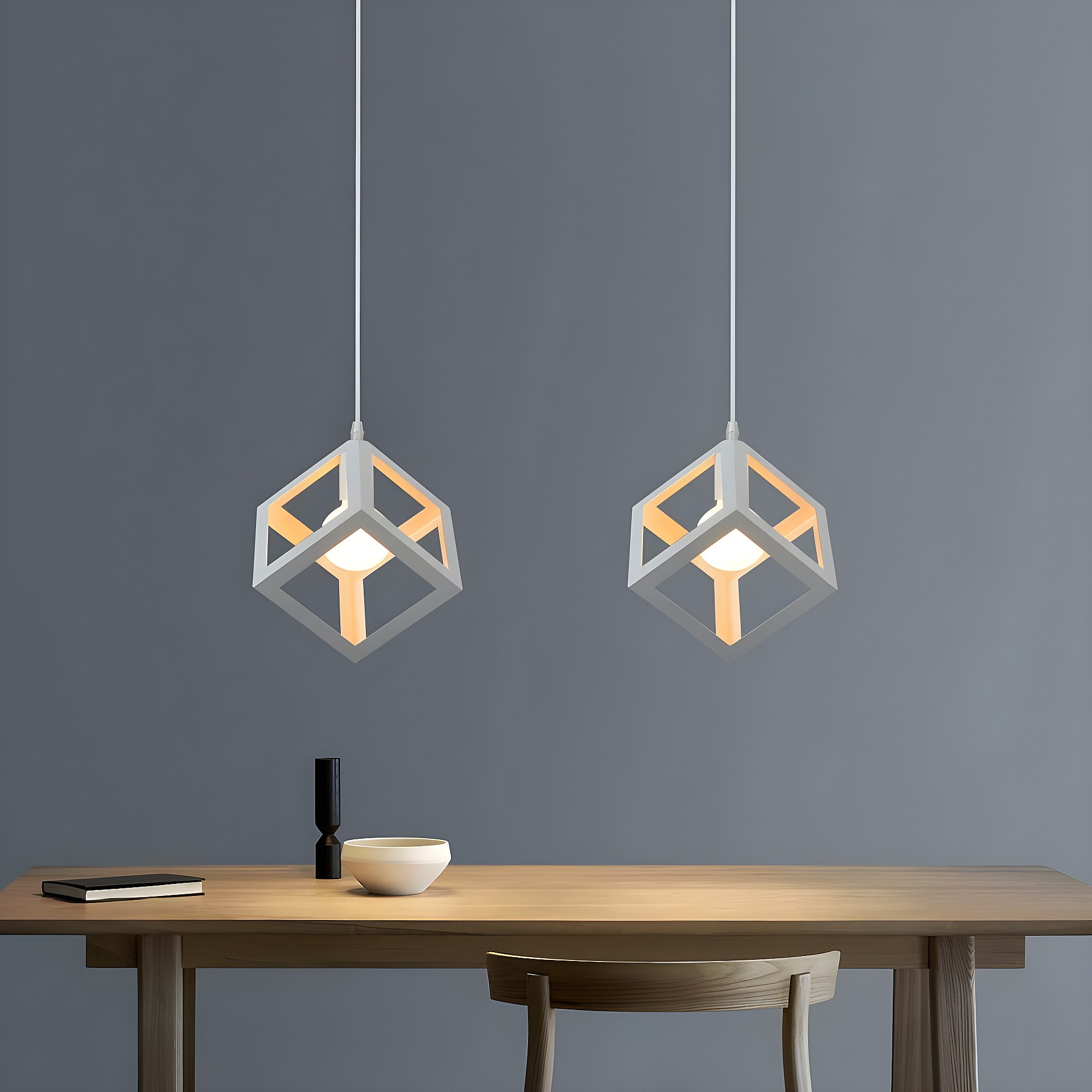 lustre suspensions en forme de cube, suspension luminaire industrielle ...