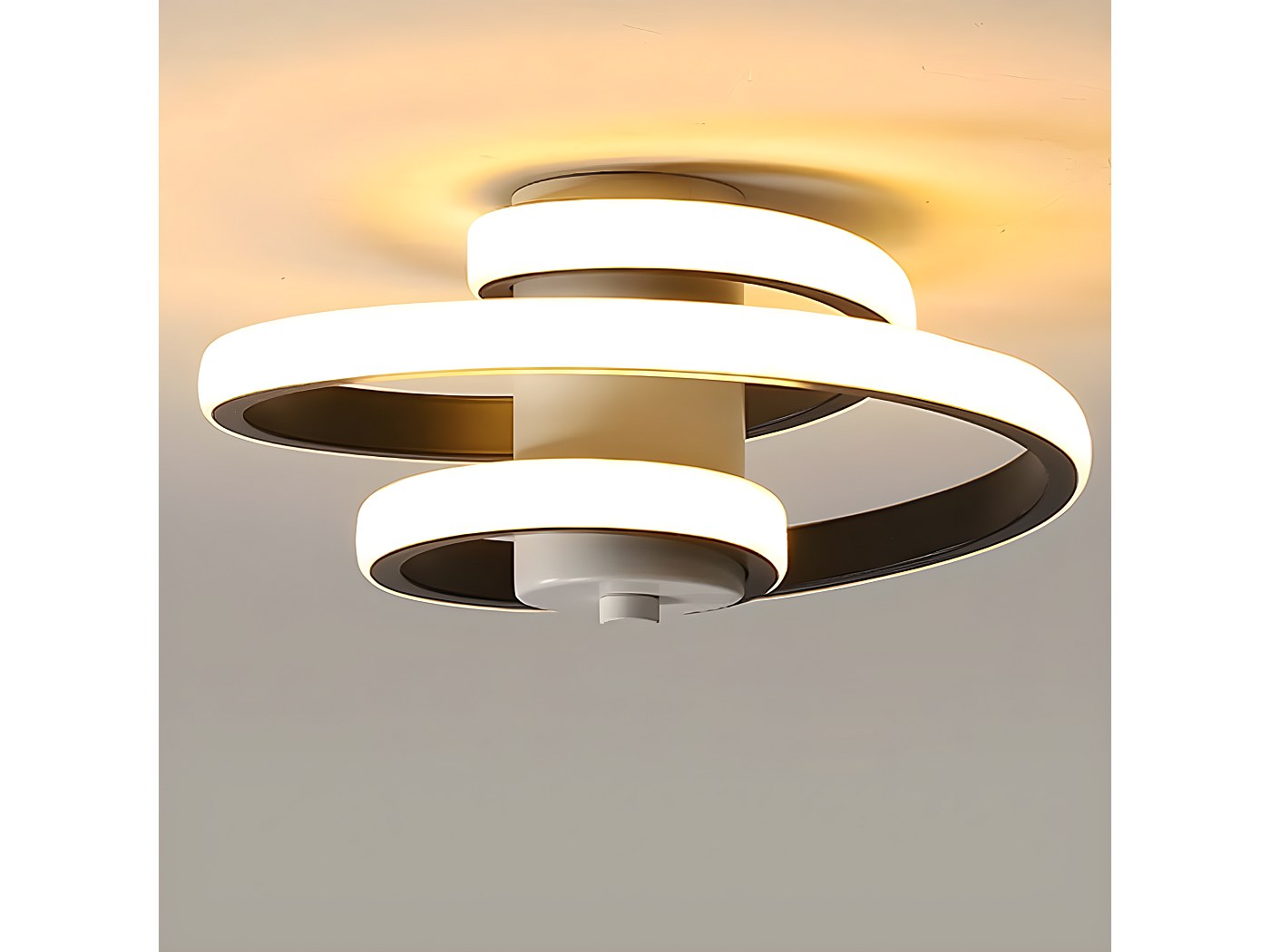 plafonnier led moderne, 24w lampe de plafond en aluminium et acrylique ...