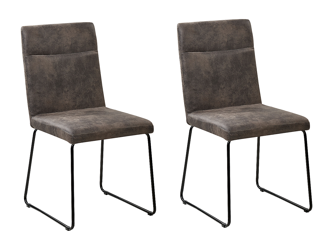 Eetkamerstoel set van 2 stof grijs NEVADA
