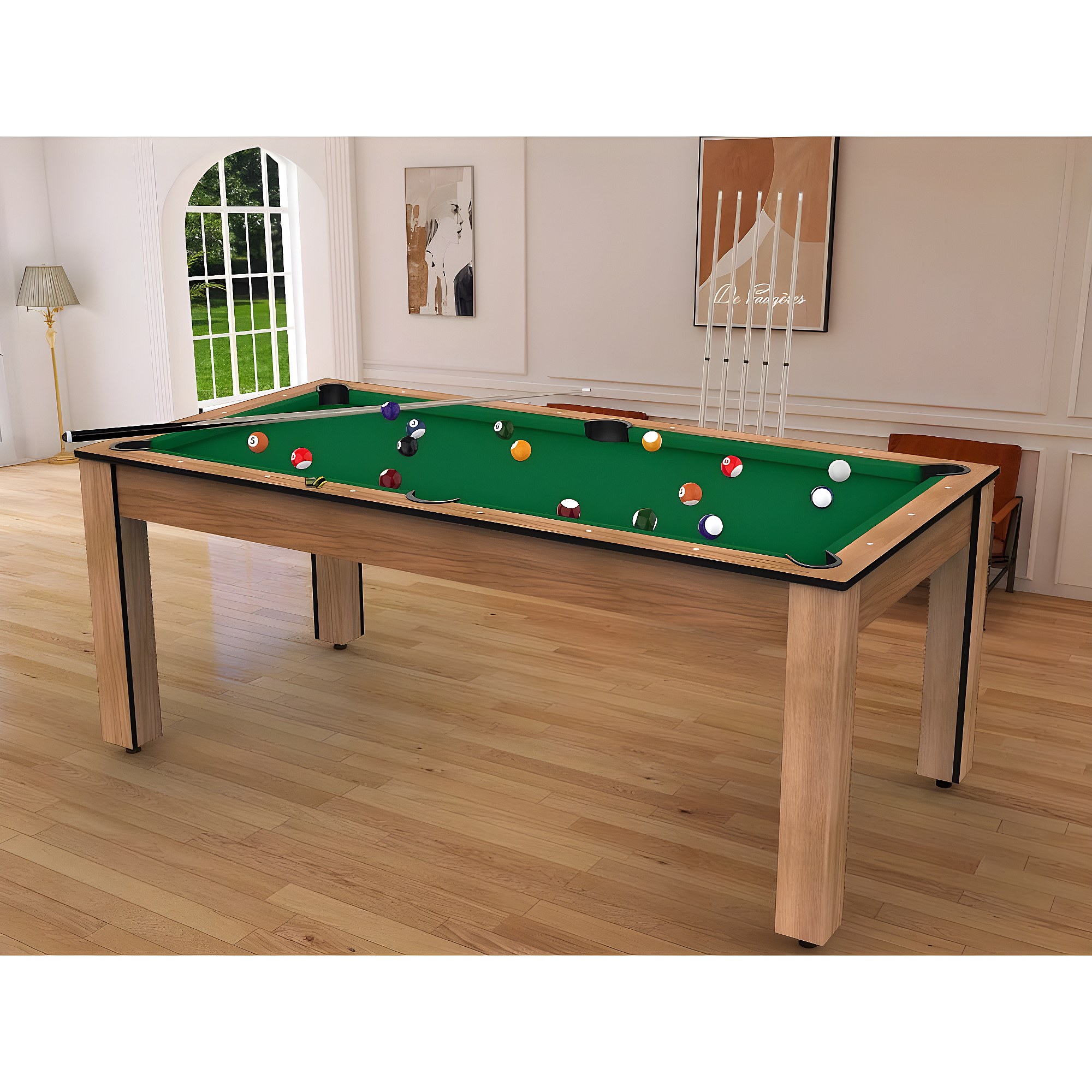 Billard convertible table 8 personnes Arizona + plateau dinatoire