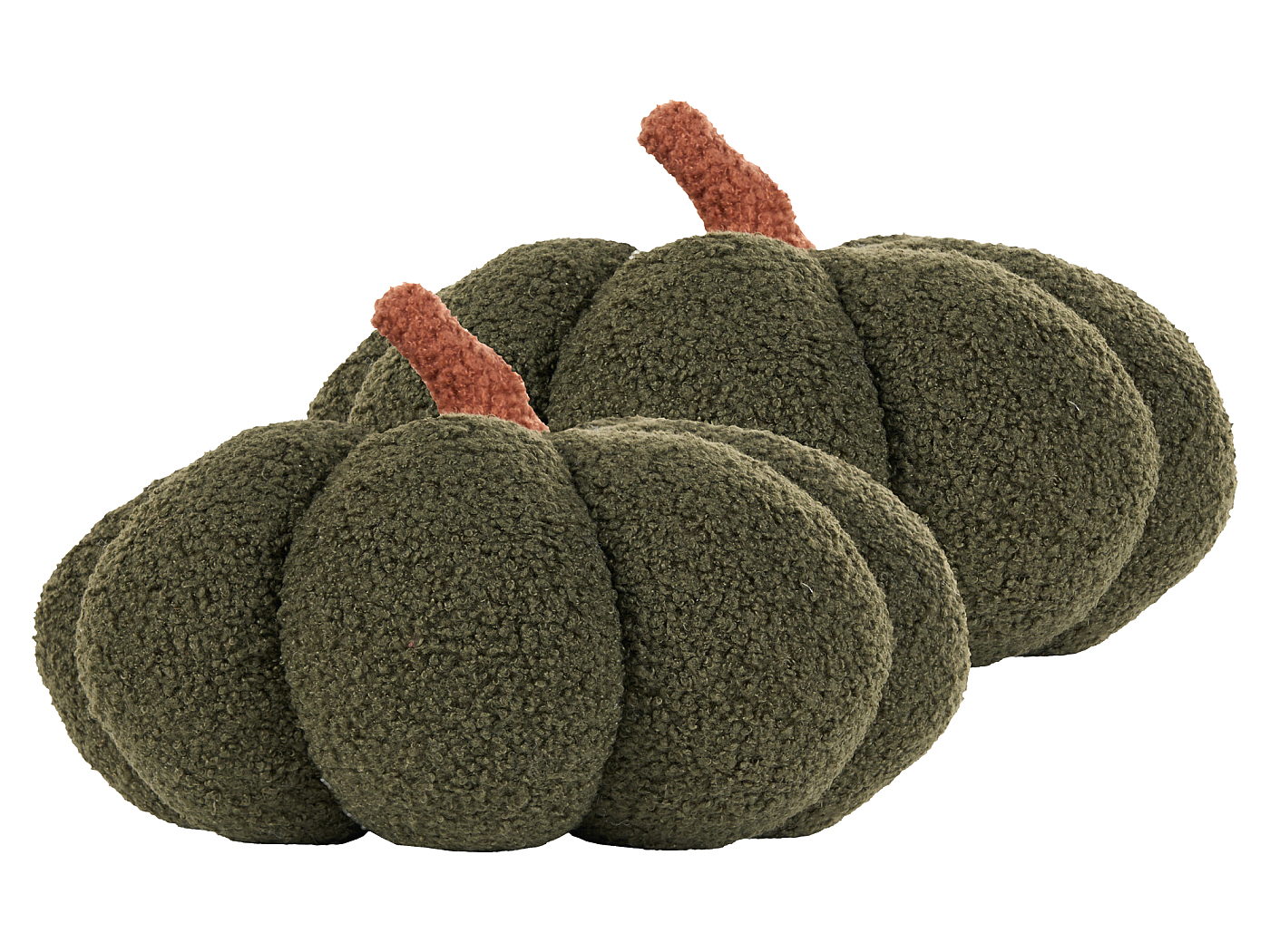 Sierkussen set van 2 pompoen bouclé groen ⌀ 28 cm MUNCHKIN