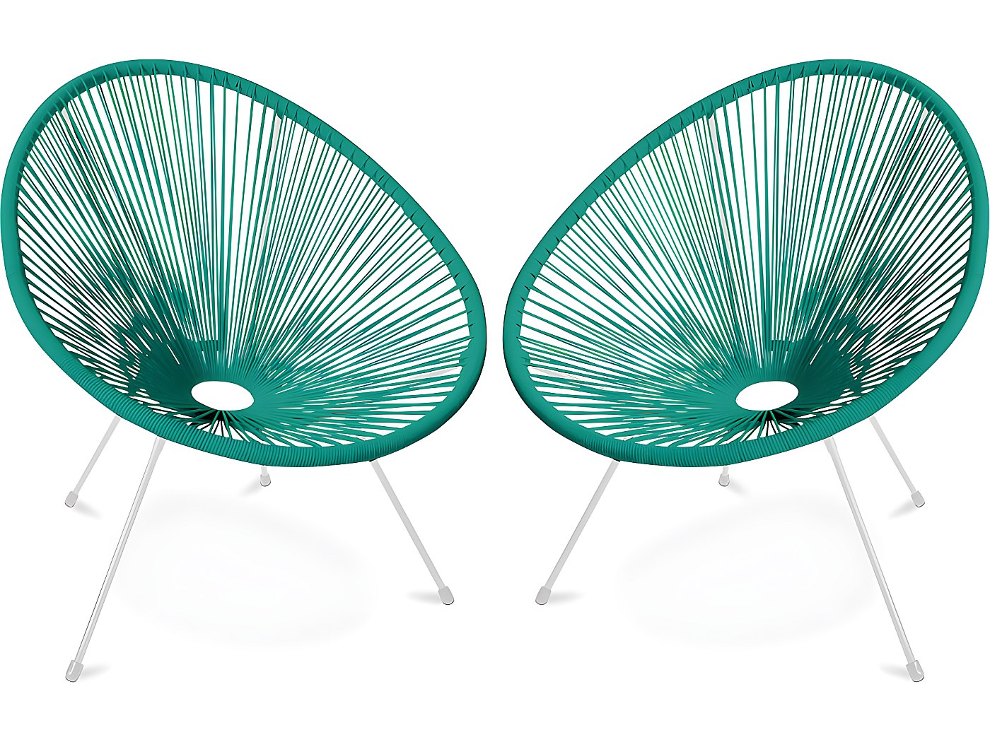 Pack Fauteuil Acapulco - Piétement Blanc x2 - Nouvelle Édition Vert pastel