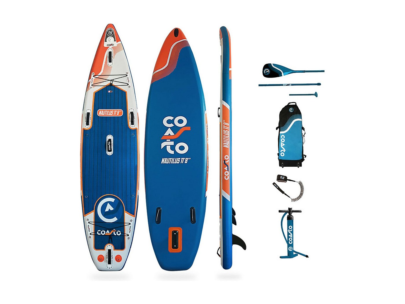SUP Paddle Gonflable Touring Nautilus Coasto 355x86x15cm (11'8x34 x6 ...