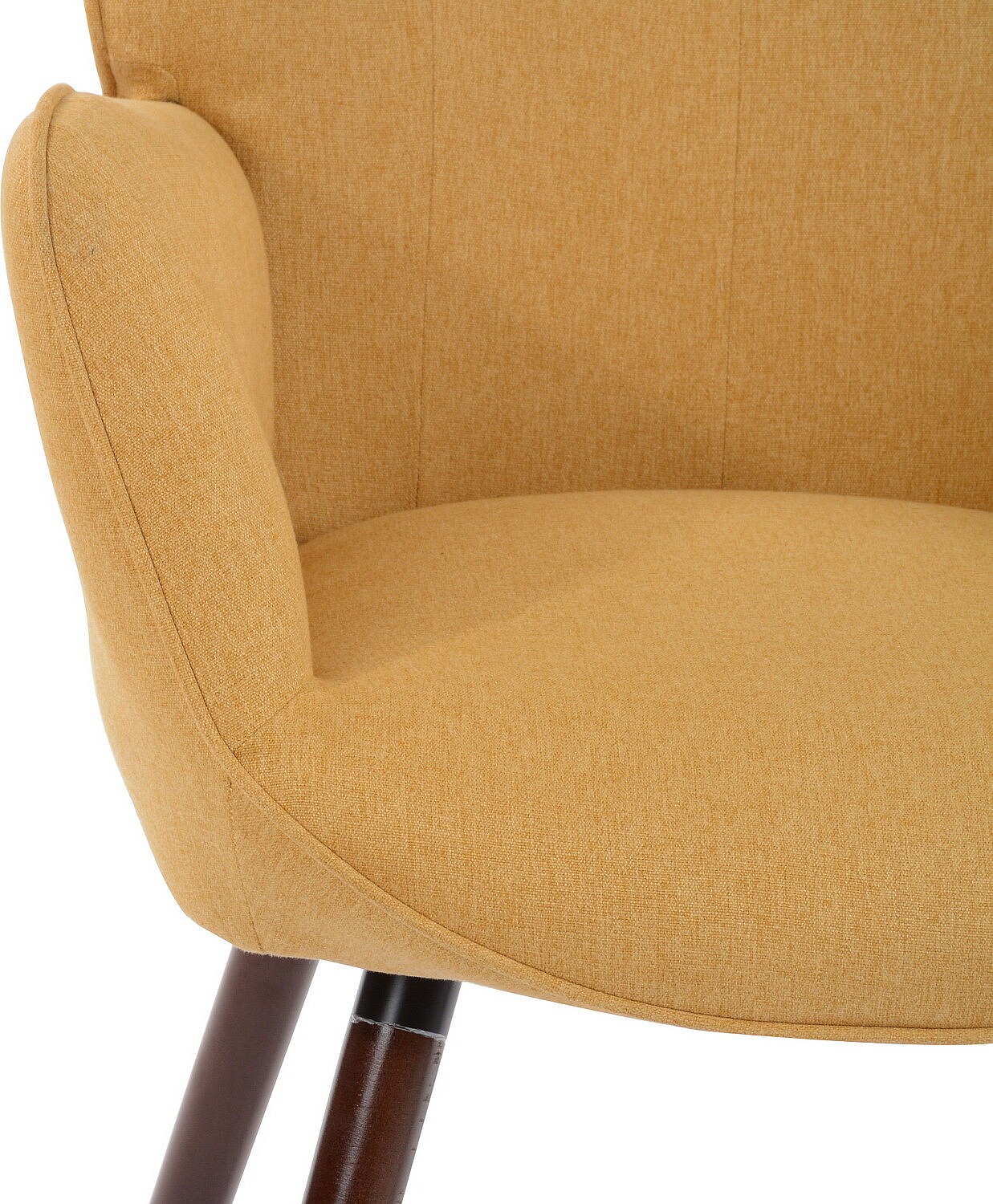 Sillón escandinavo acolchado en tela amarilla KAS FABRIC YELLOW DARK ...