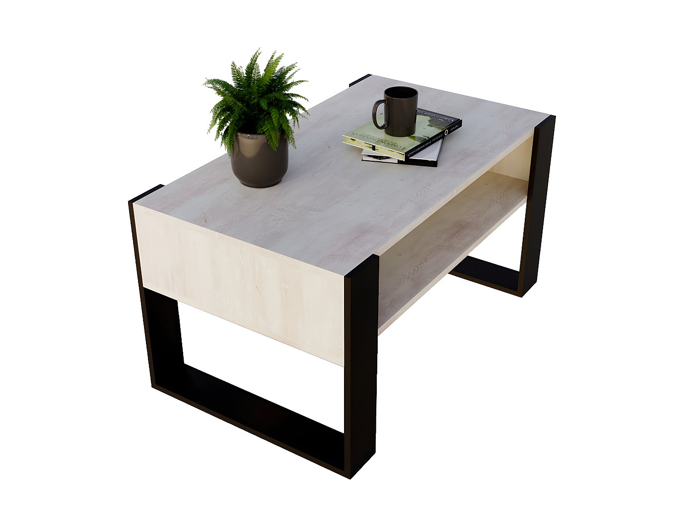 Table basse KARO 92 Cascina Pin / Noir