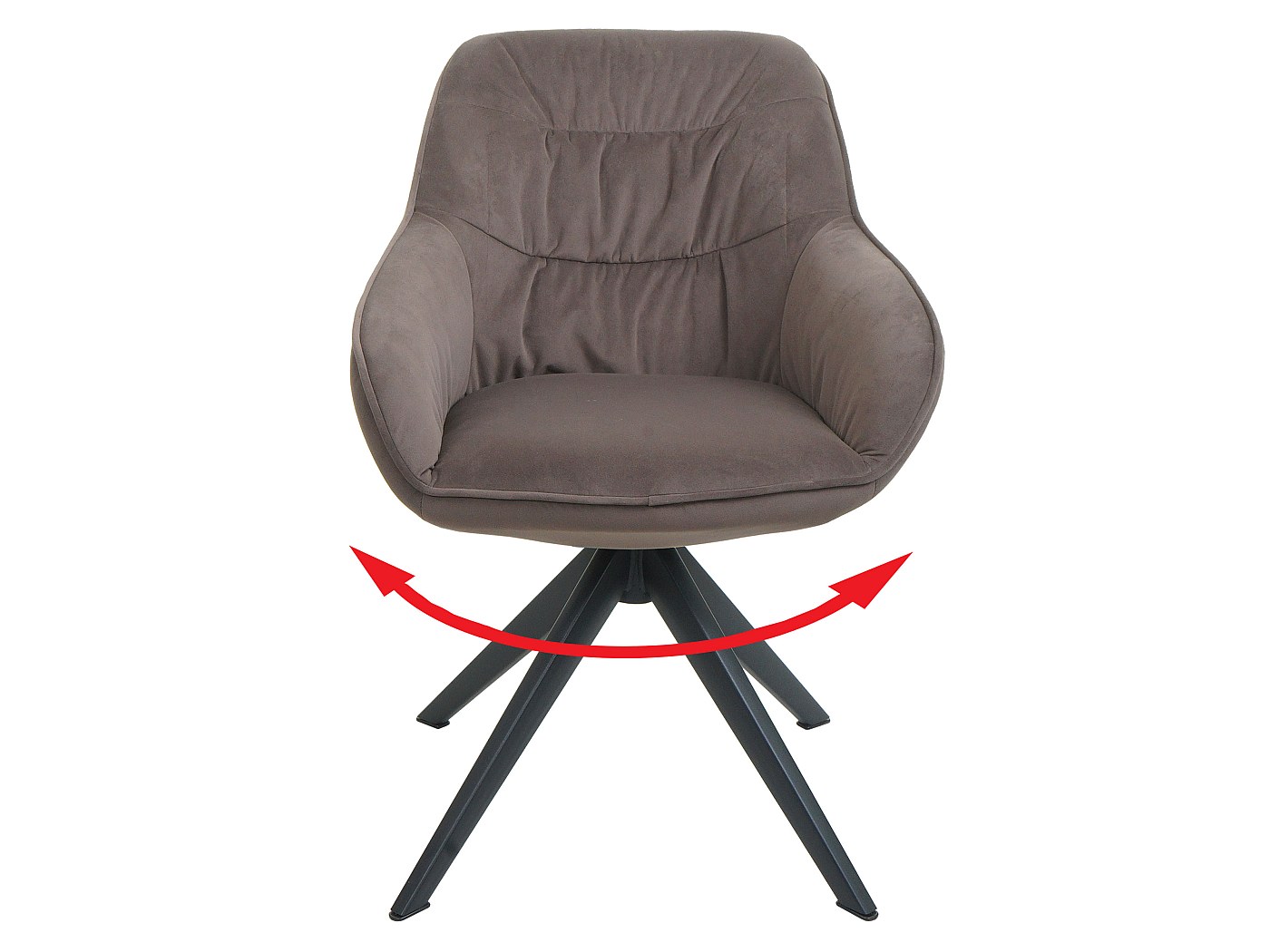 Chaise de salle à manger MCW-K28, tissu/textile brun