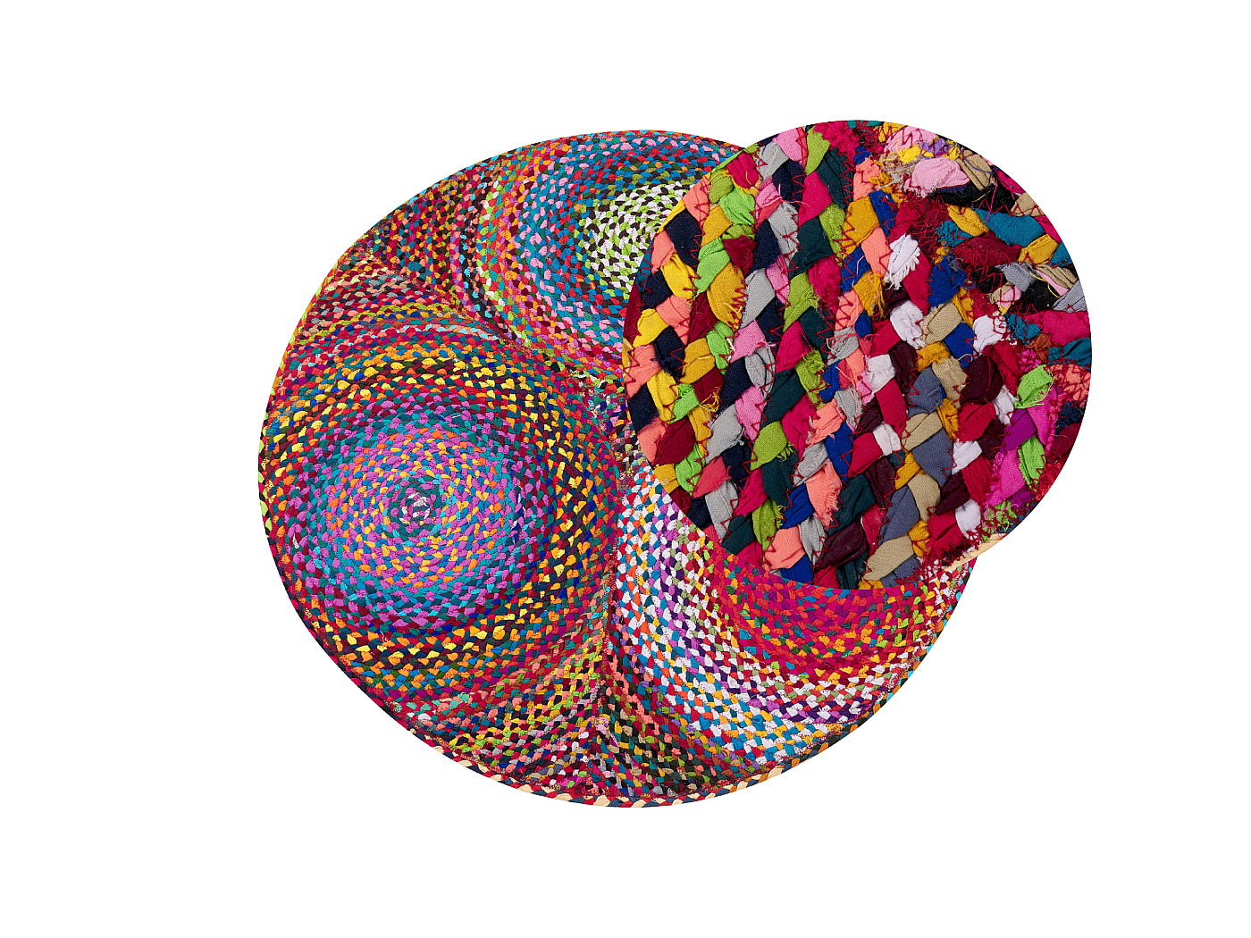 Tappeto tondo in cotone ⌀ 140 cm multicolore LADIK