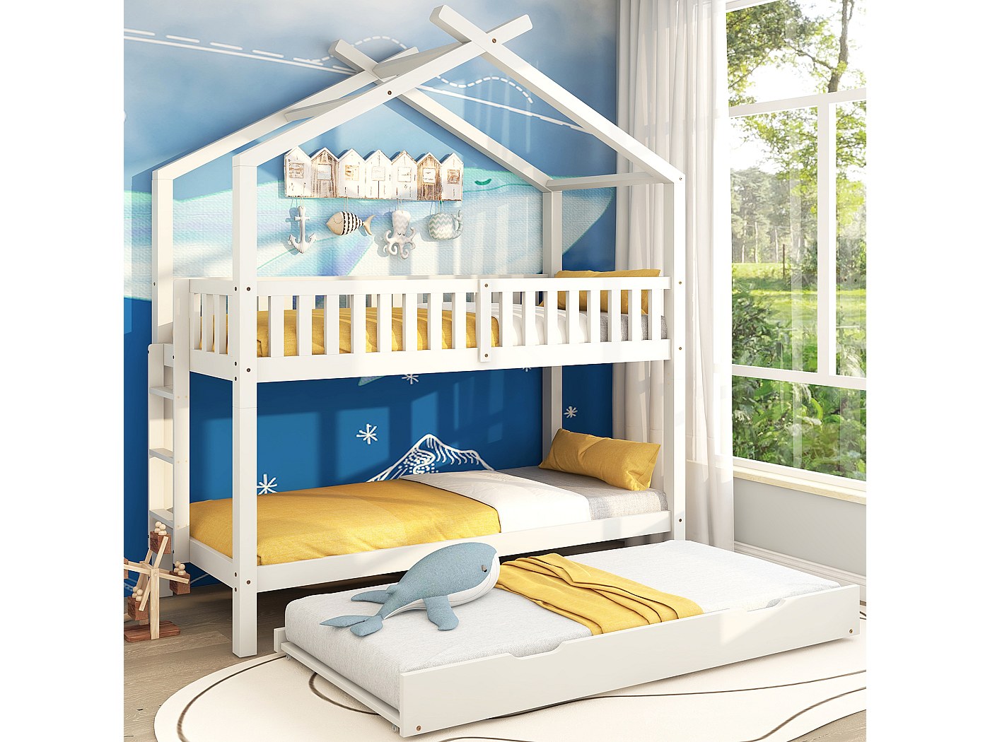 Lit enfant multifonctionnel avec design compact, extensible et en bois ...