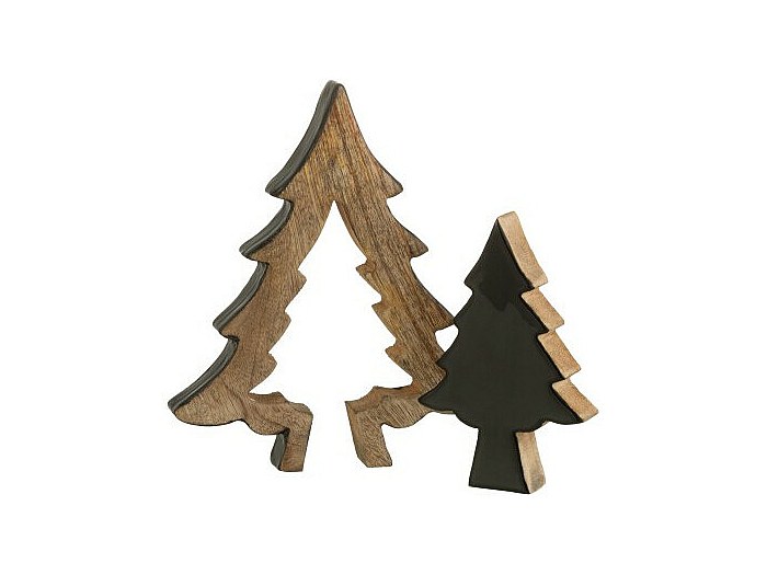 SAPIN PUZZLE BOIS NOIR/NATUREL MEDIUM