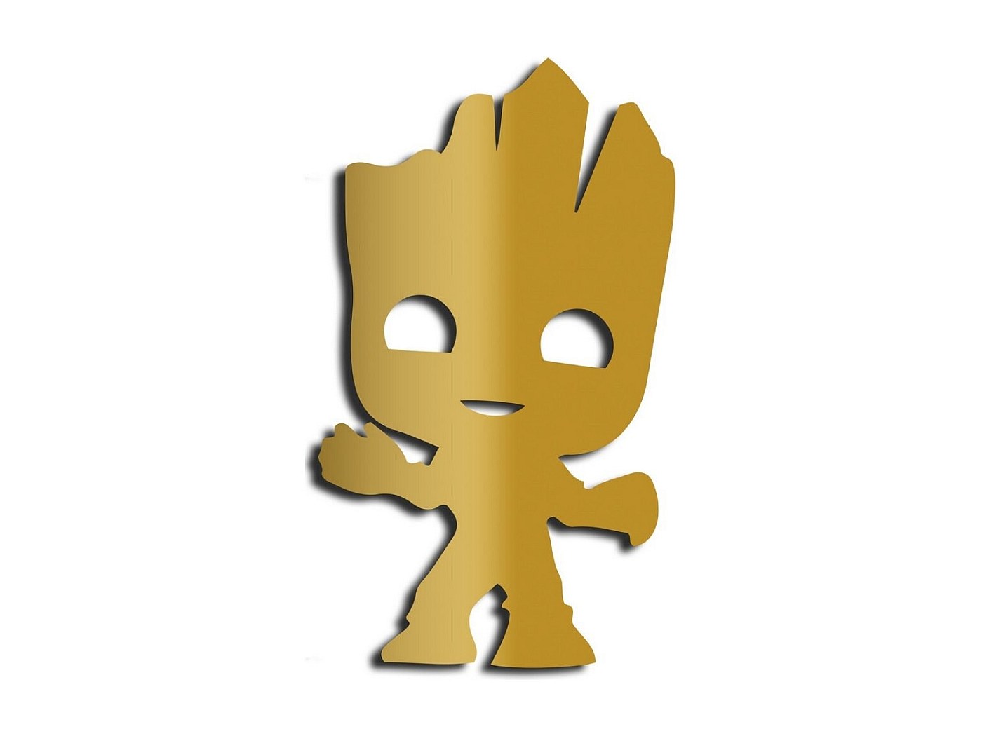 Décoration en Métal Groot 1 - Or - 29x1,5x50 cm - EPIKASA