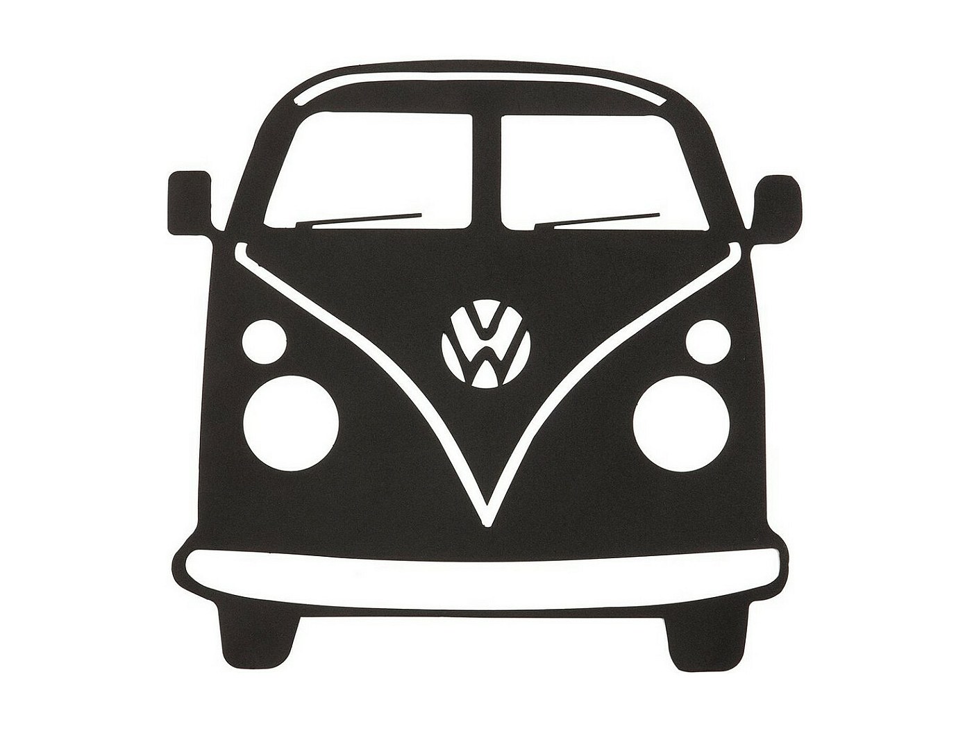 Décoration en Métal Mini Van - Noir - 32x1,5x36 cm - EPIKASA