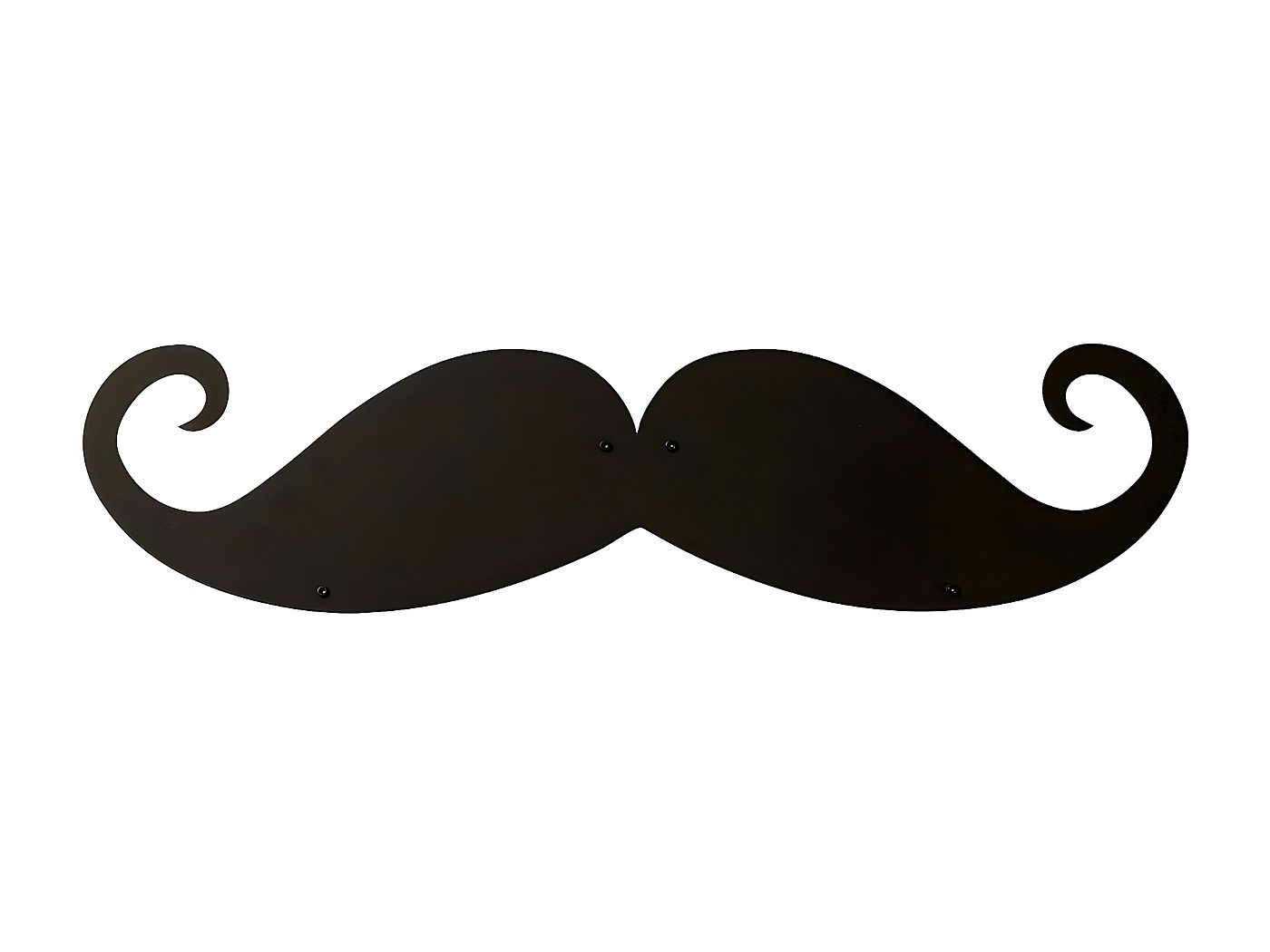 Décoration en Métal Moustache - Noir - 59x1,5x14 cm - EPIKASA