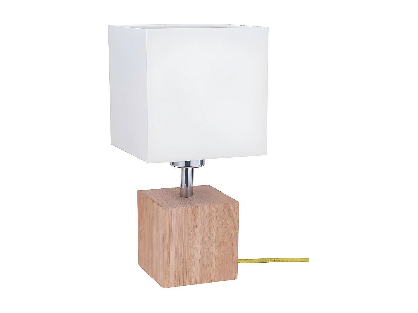 Lampada da Tavolo Trongo - Rovere, Giallo, Bianco - L15xP15xA31 cm ...
