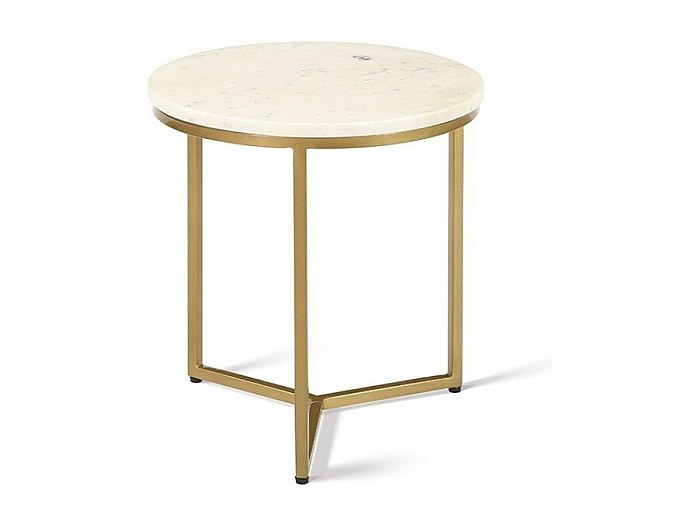 Table d'appoint JOURNA marbre blanc
