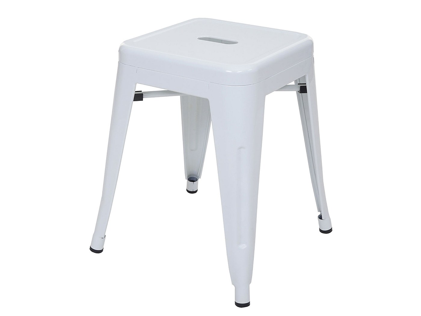 Taburete metálico MCW-A73, blanco