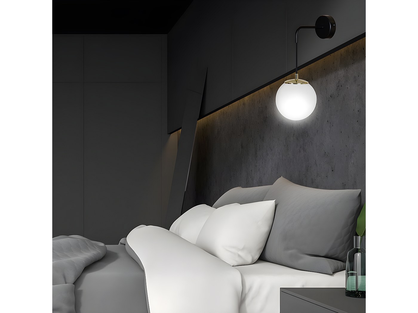 Applique a sospensione Signo con altezza regolabile in metallo nero e ...