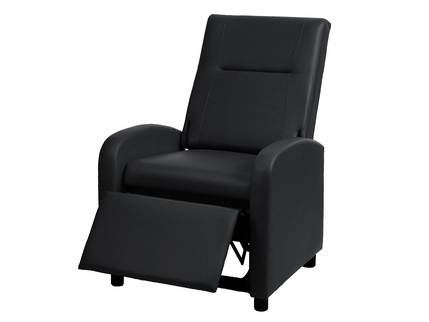 Poltrona relax reclinabile TV MCW-H18 regolabile ecopelle 75x70x99cm nero