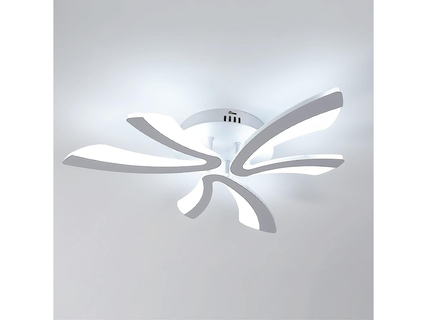 Luz de techo LED moderna, 3000lm creative V diseño, 58 * 58 * 8 cm, luz ...