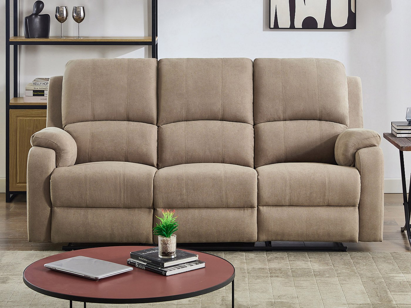 Relaxsofa 3-Sitzer - Mikrofaser - Taupe - BRODY jetzt günstig und bequem online kaufen