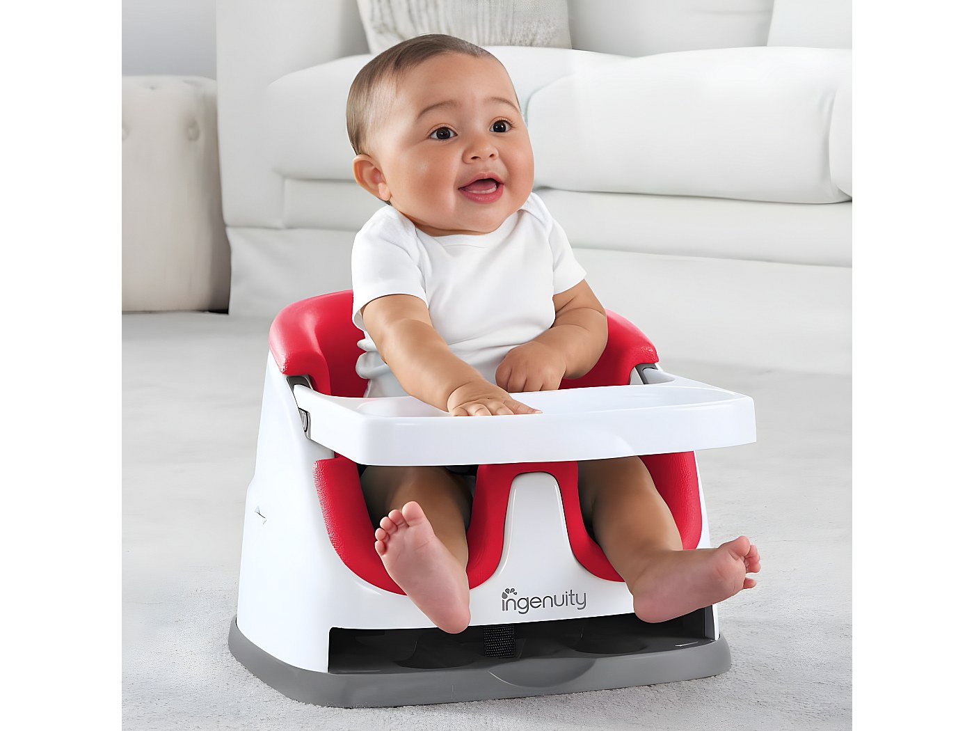 Siège d'appoint pour bébé 2 en 1 Baby Base Rouge coquelicot