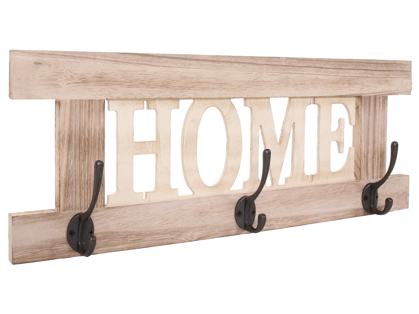 Bengaleiro de parede MCW-C60 Home Estilo gasto, castanho natural