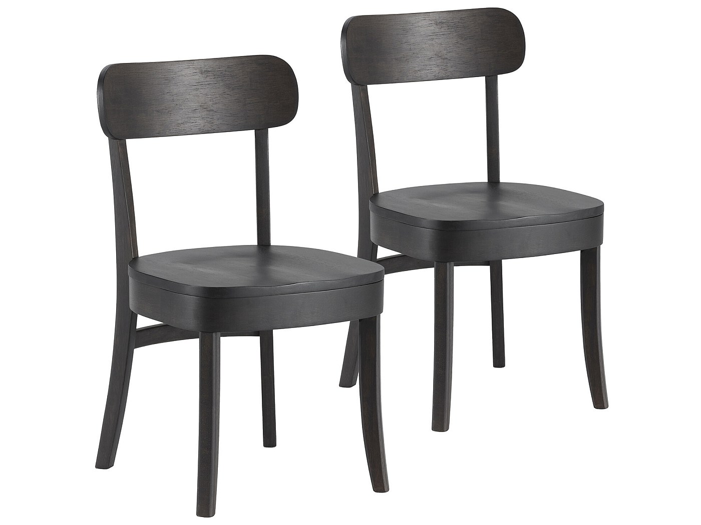 Pack de 2 chaises Nala couleur Noir, Bois massif