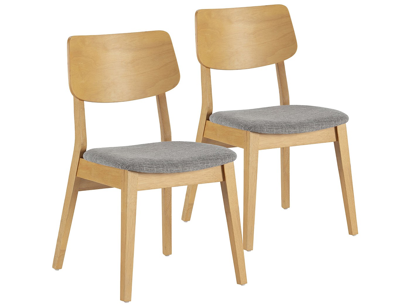 Pack 2 sillas Susi Color Roble, Madera Maciza