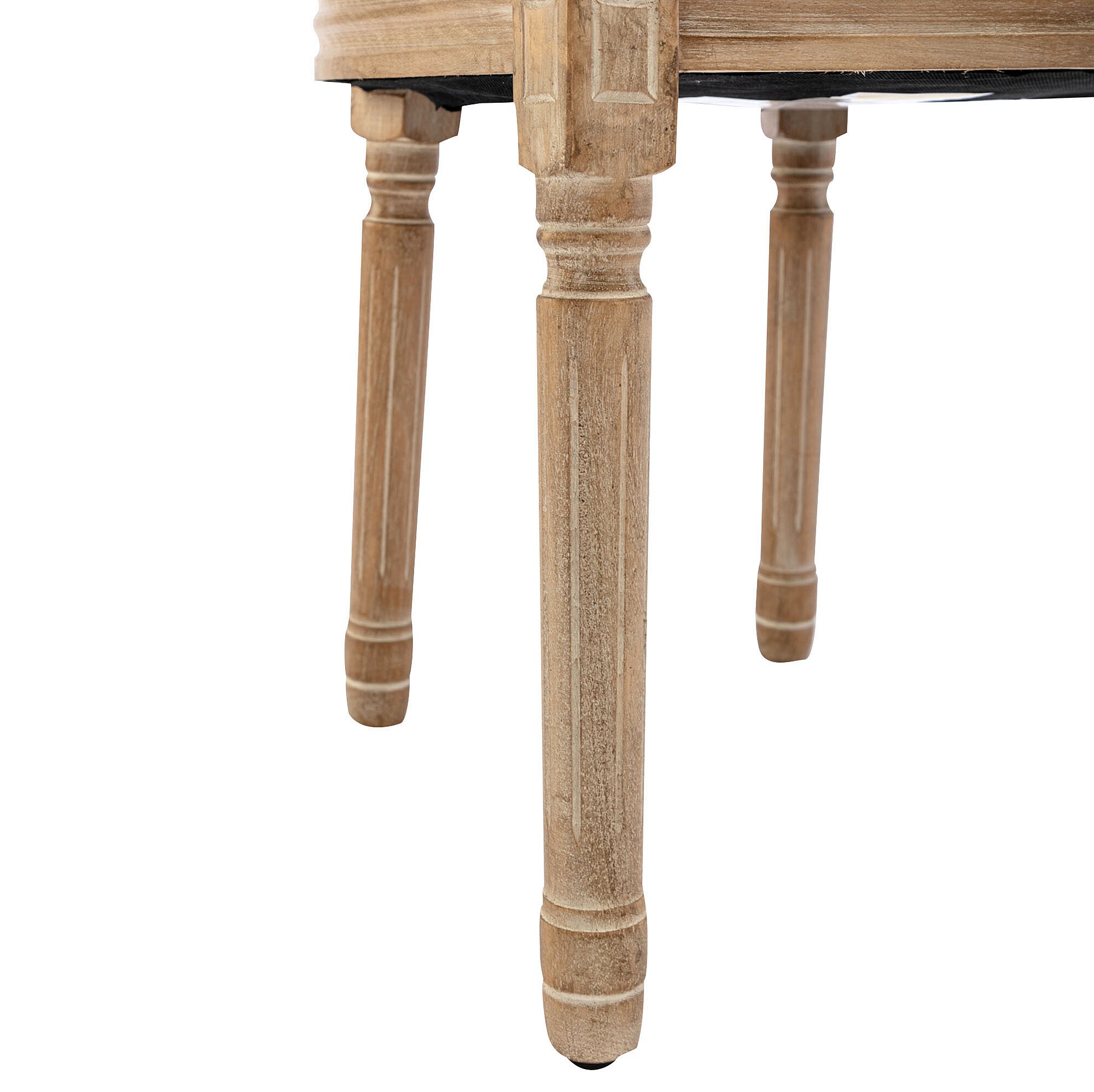 Lot de 4 Chaises rembourrées en velours avec dossier rond et pieds ...