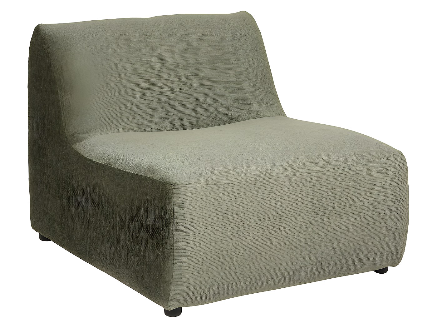 Chauffeuse en velours Mavuno vert cèdre Atmosphera - Vert cèdre