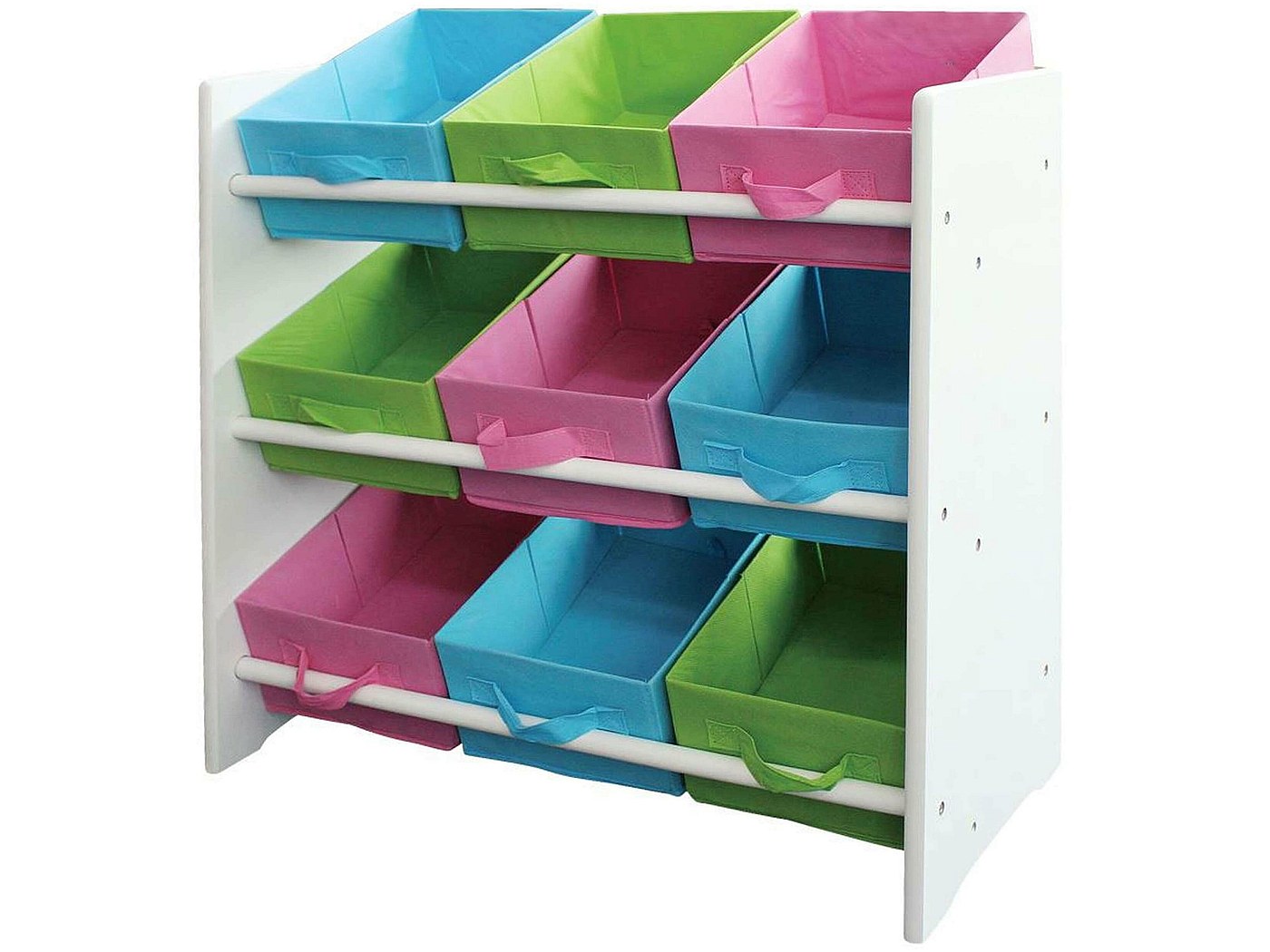 Buntes Kinderregal Holz mit Boxen