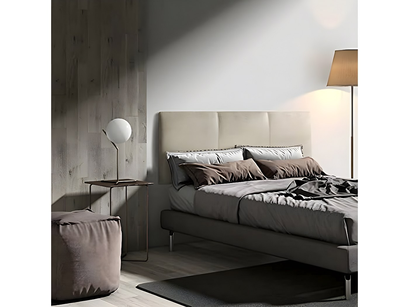 Cabecero de 150 cm - Tela Beige, 150x4x60 cm - ANIKE